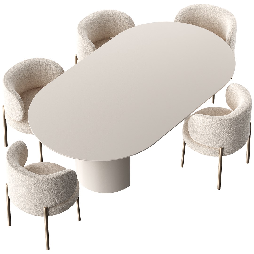 3D VIDA Dining Table By Davis Furniture And Akiko Chair - TurboSquid ...