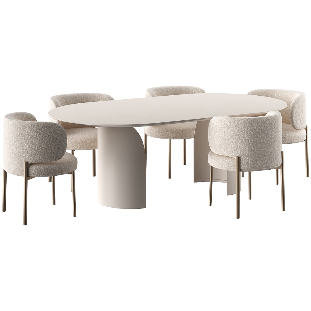 3D VIDA Dining Table By Davis Furniture And Akiko Chair - TurboSquid ...