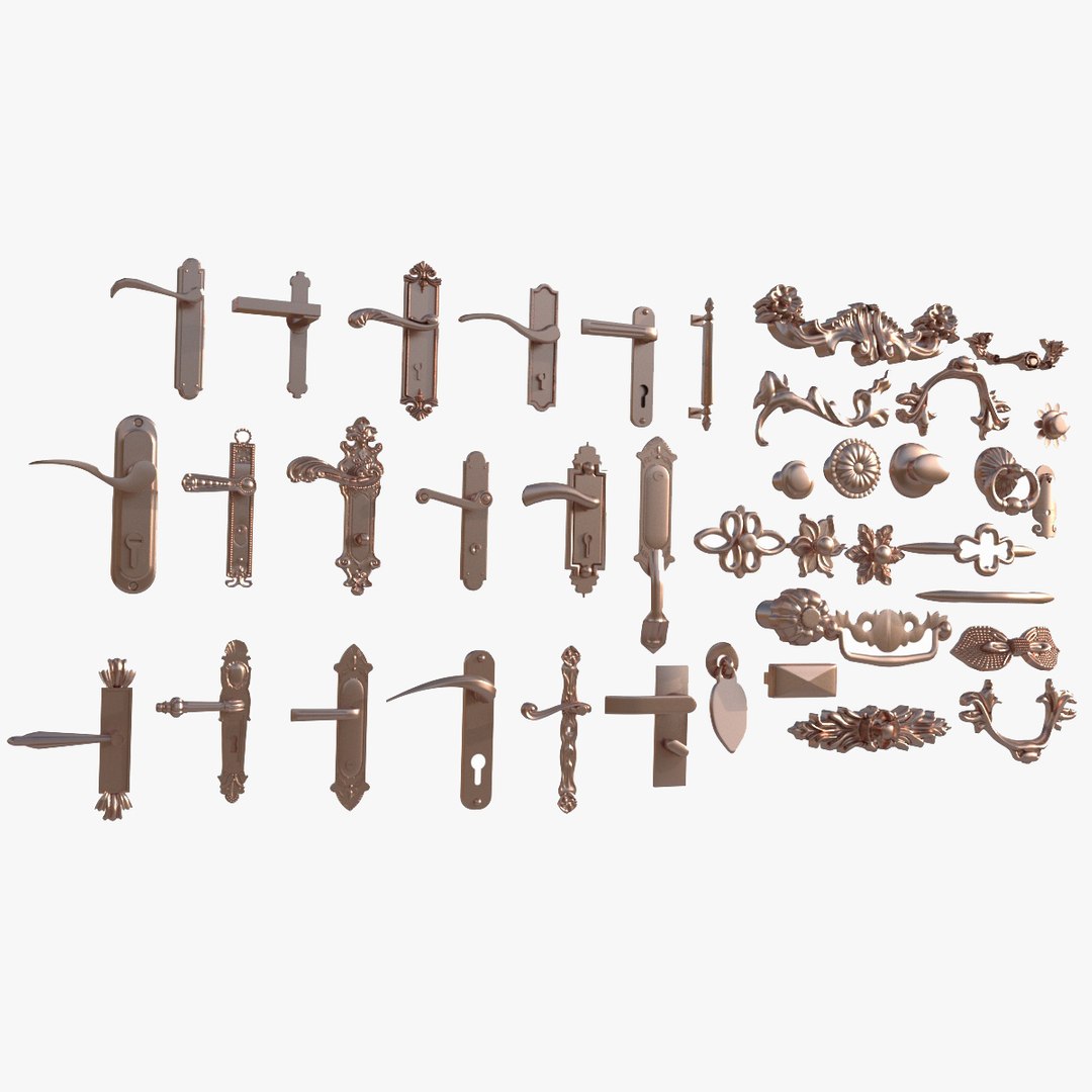 3D Model Door Handle Collection - TurboSquid 1999692