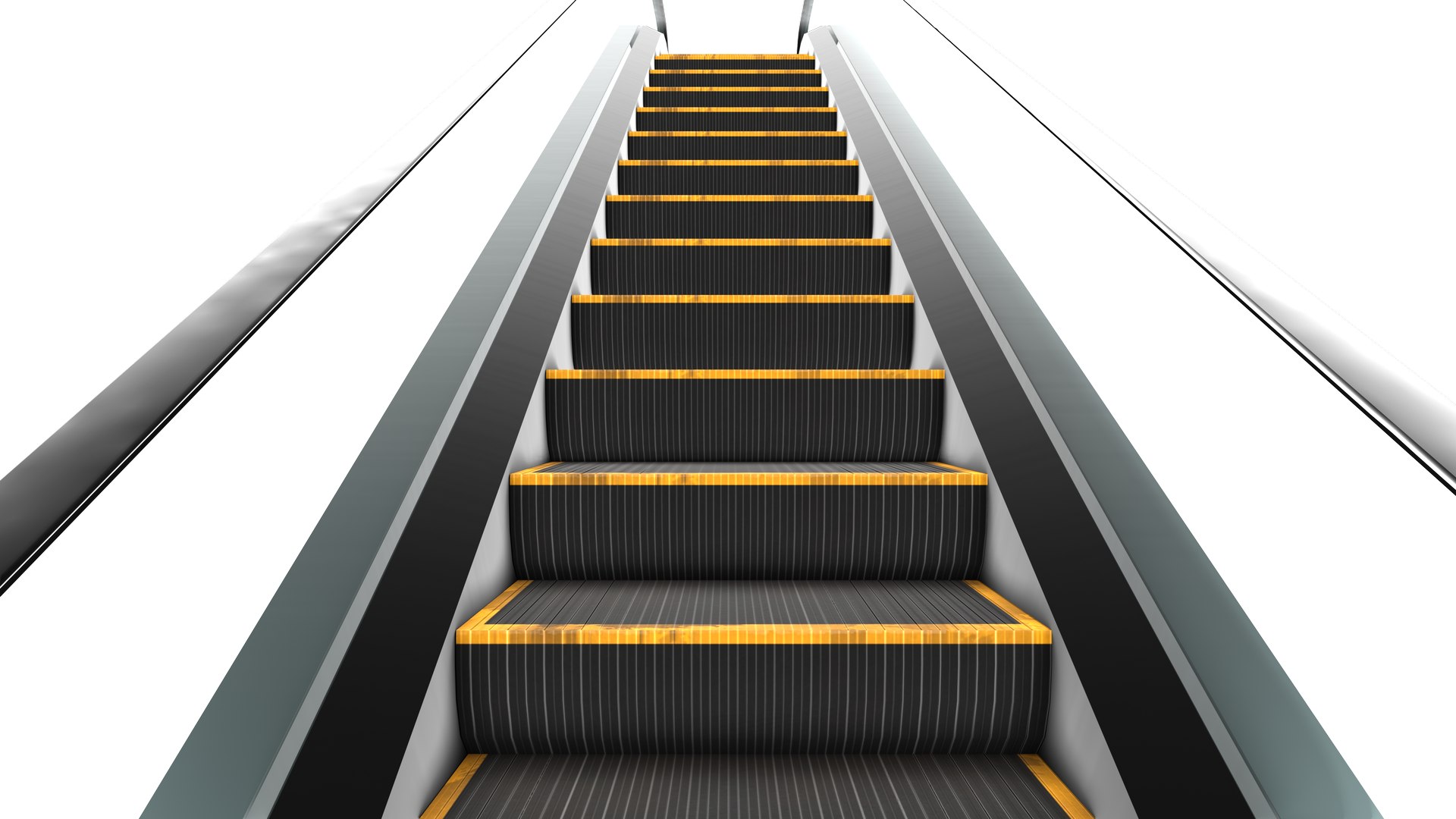 3D Realistic Escalator Low Poly 3D Model Rigged Loop Animated ...