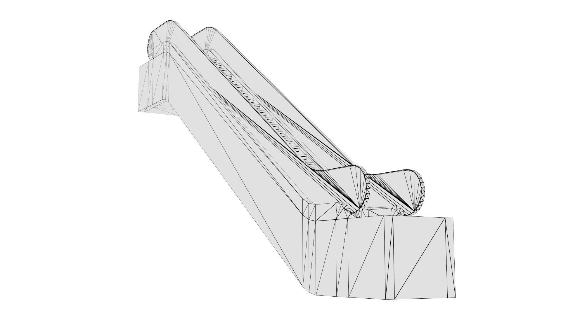 3D Realistic Escalator Low Poly 3D Model Rigged Loop Animated ...