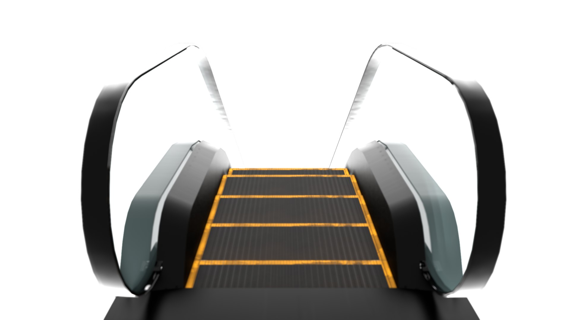 modelo 3d Escalera mecánica realista, modelo 3D de baja poli, bucle ...