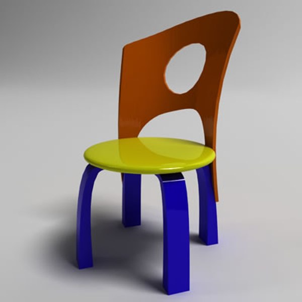 3ds max cartoon chair