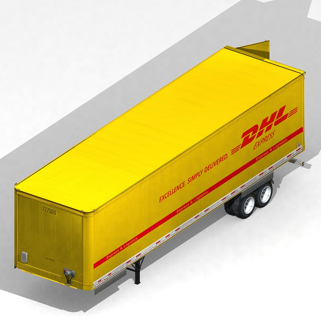 Truck Dhl Trailer 3d Model