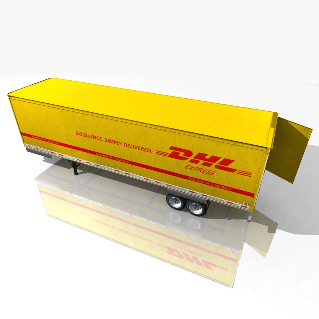 Truck Dhl Trailer 3d Model