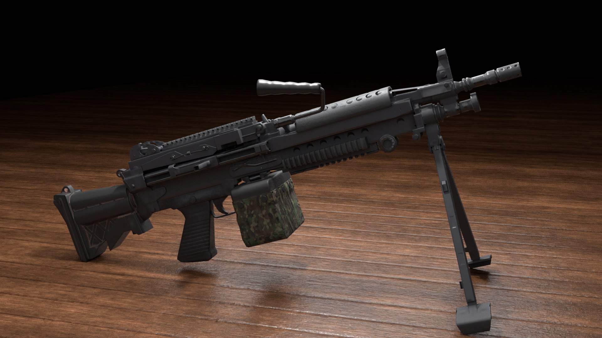 3D M249 Weapon Model - TurboSquid 1345053