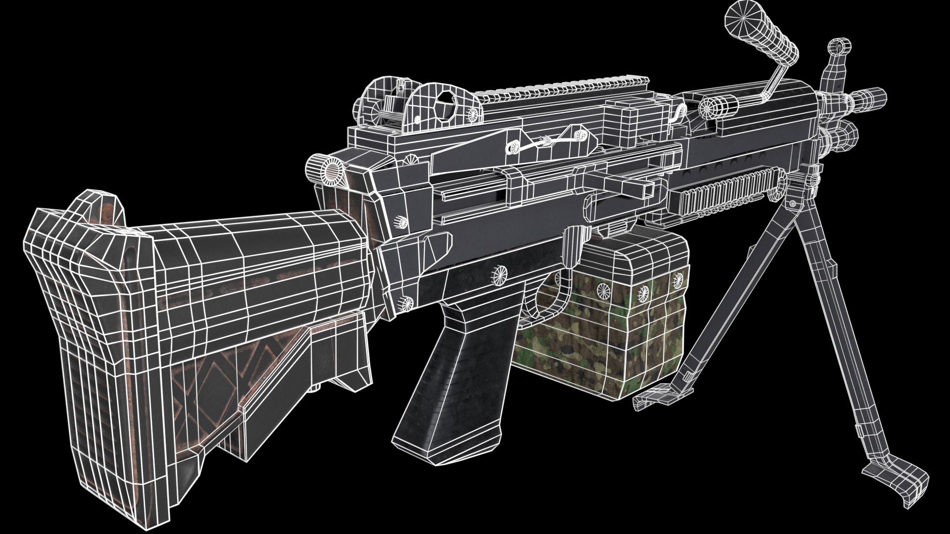 3D m249 weapon model - TurboSquid 1345053