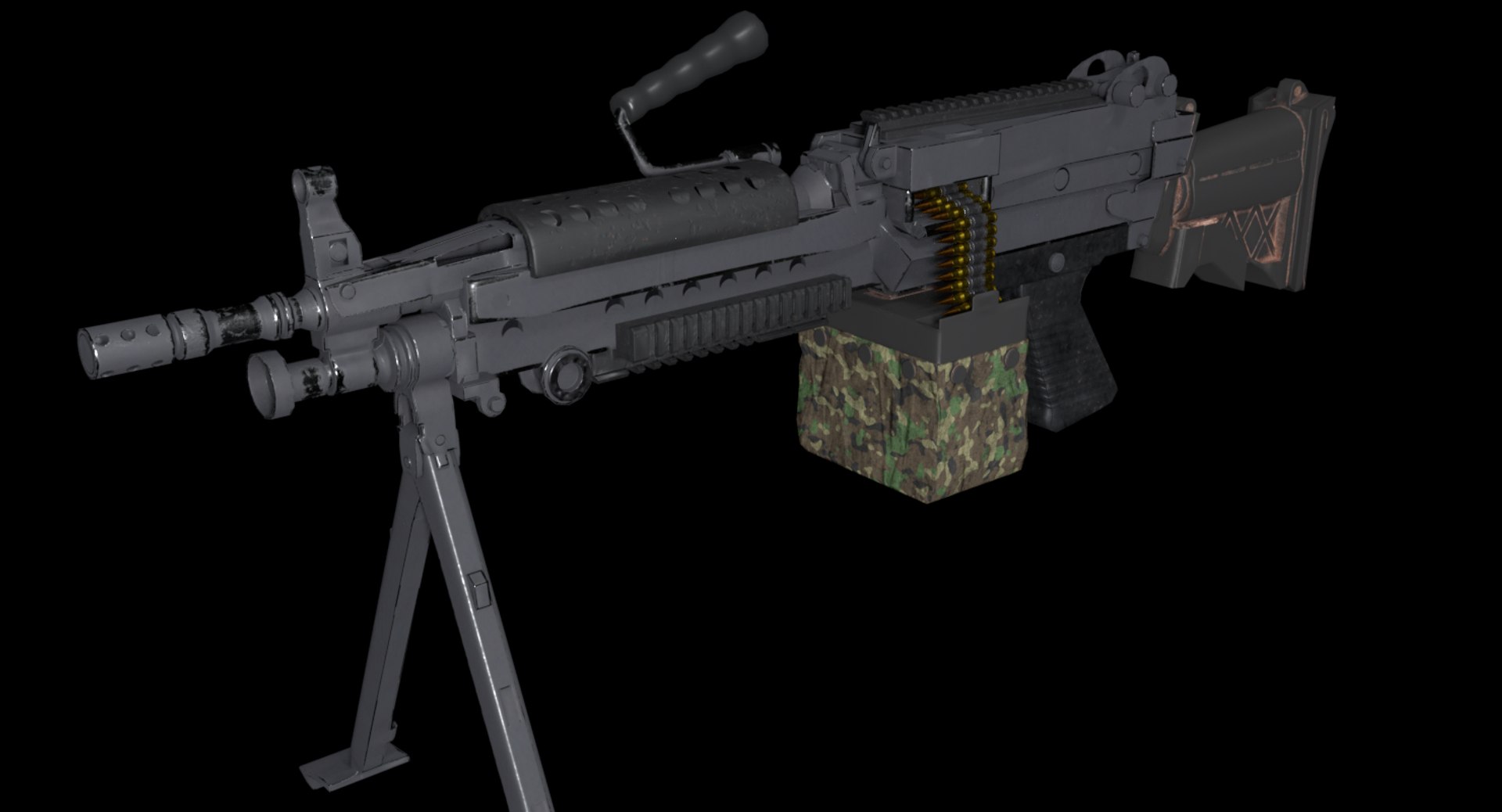 3D m249 weapon model - TurboSquid 1345053