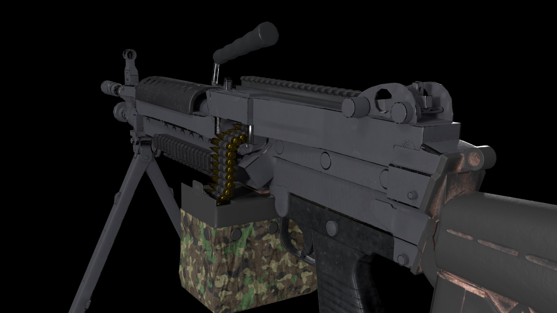 3D m249 weapon model - TurboSquid 1345053