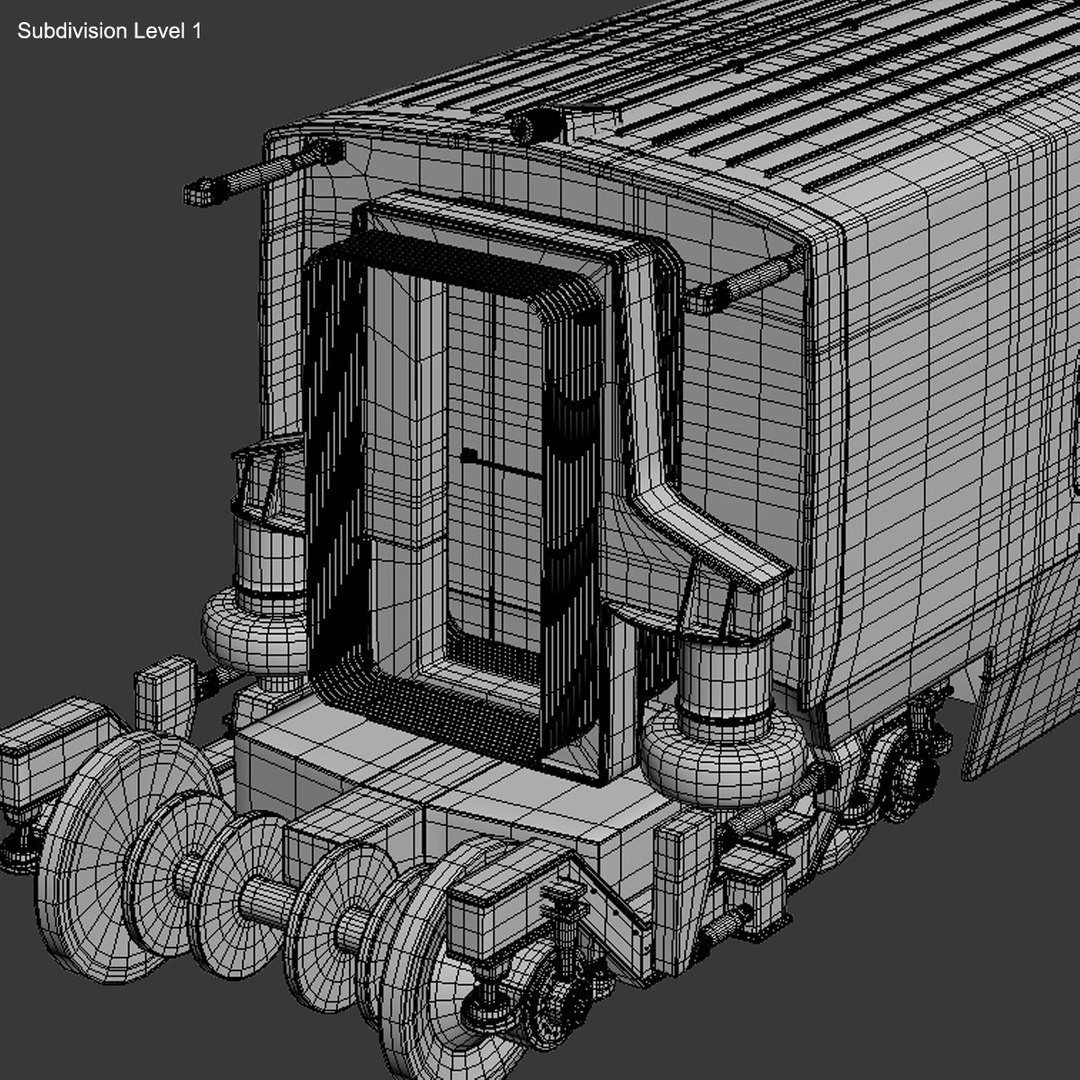 wagon passanger 3d model