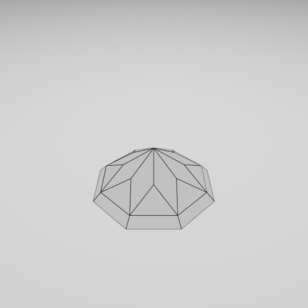 Cross Rose Cut Diamond Obj