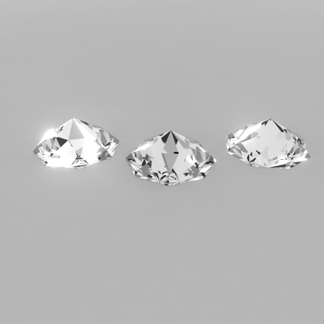 Cross Rose Cut Diamond Obj