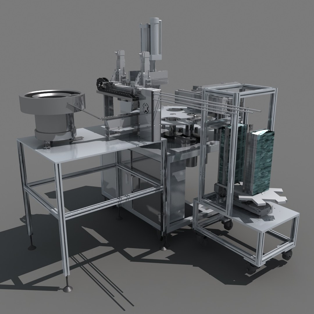 Warehouse Interior Machine 3d Model