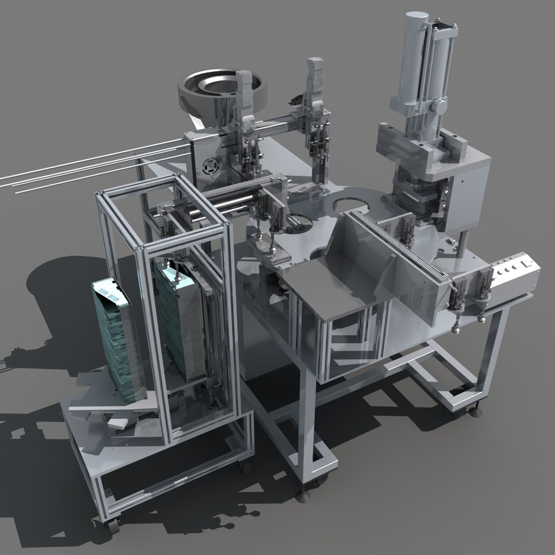 Warehouse Interior Machine 3d Model