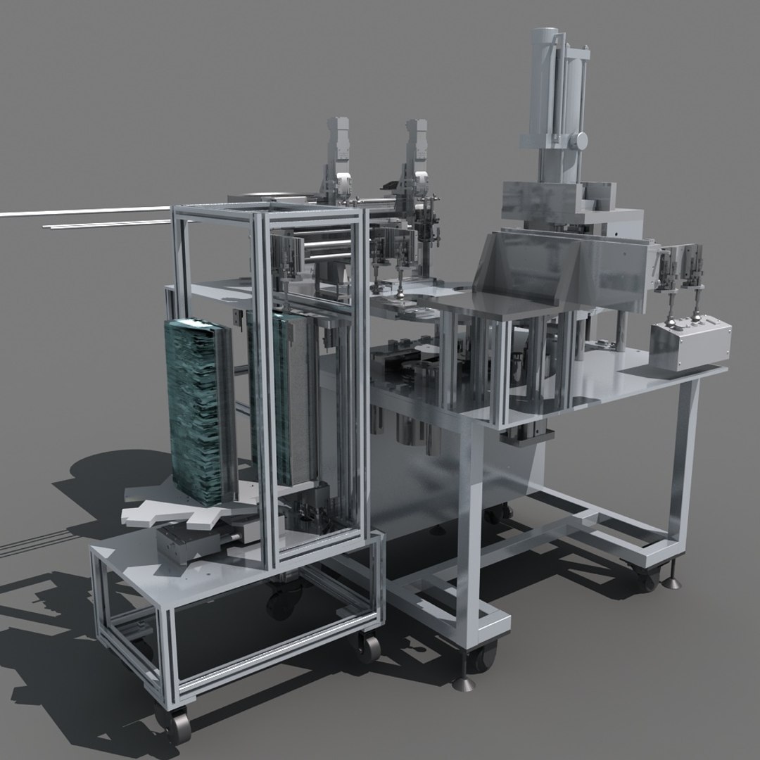 Warehouse Interior Machine 3d Model