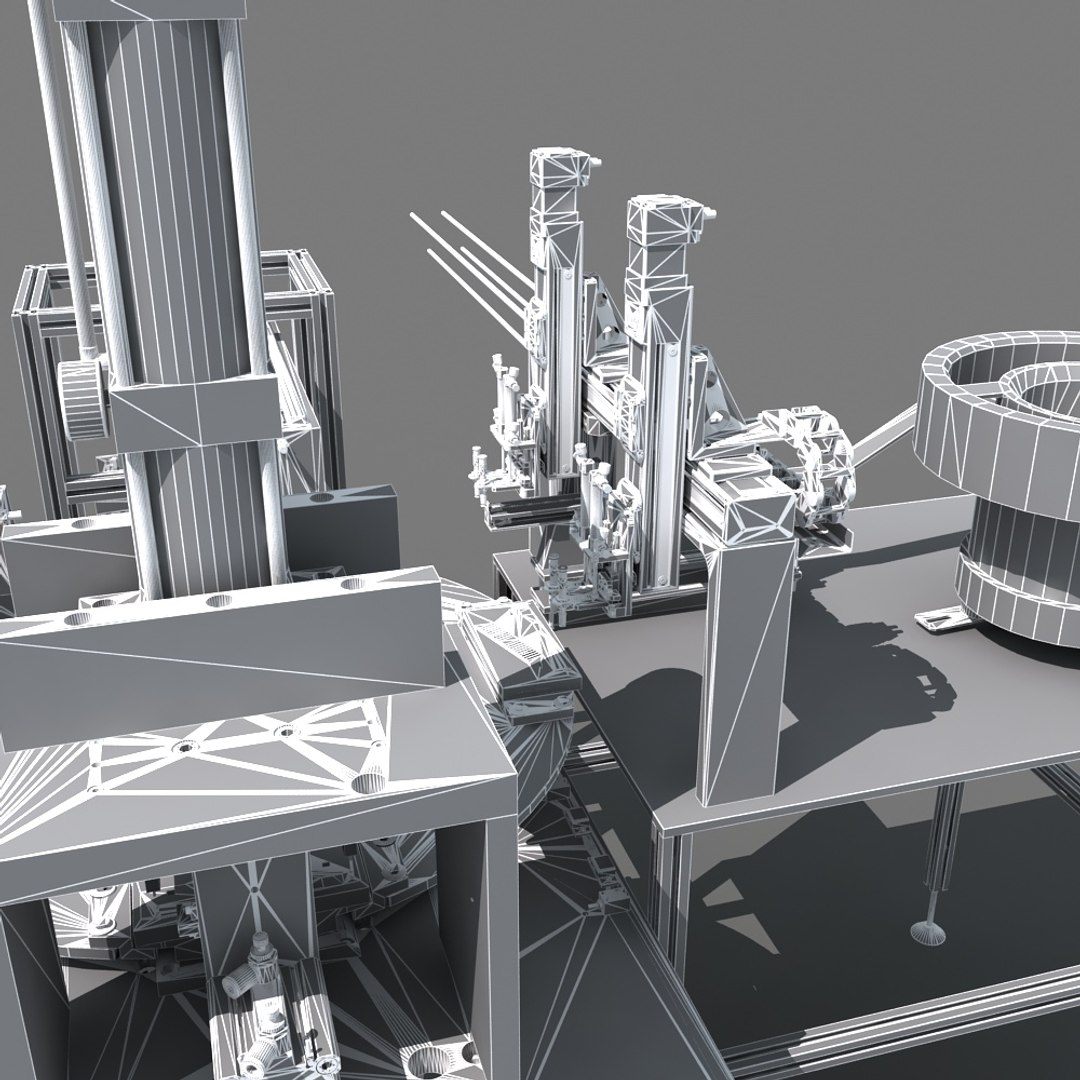 Warehouse Interior Machine 3d Model