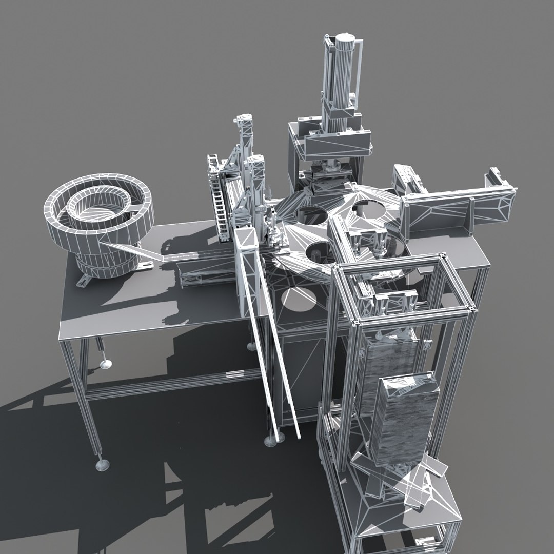 Warehouse Interior Machine 3d Model