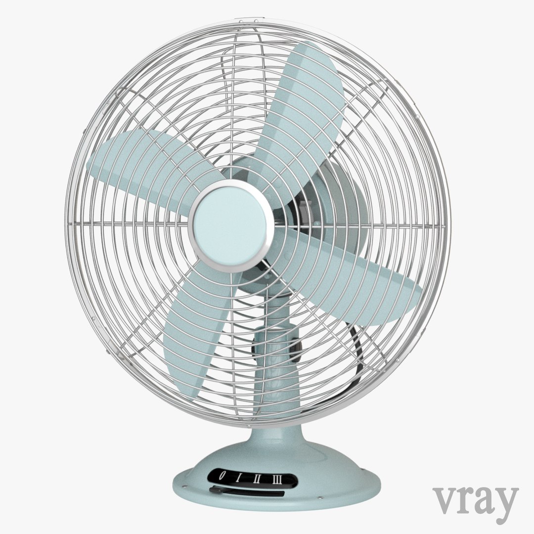 3d Photoreal Antique Electric Fan Model