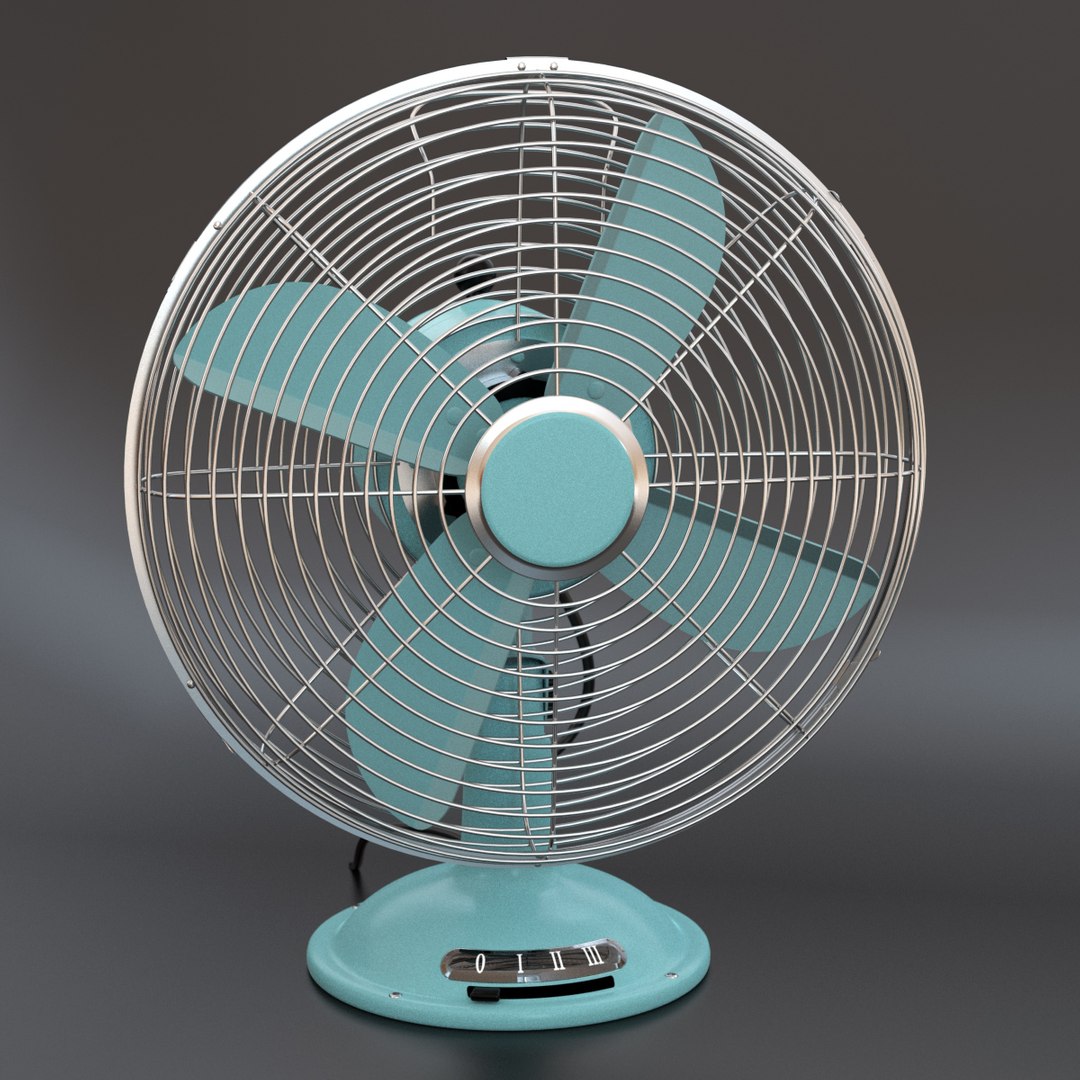 3d Photoreal Antique Electric Fan Model