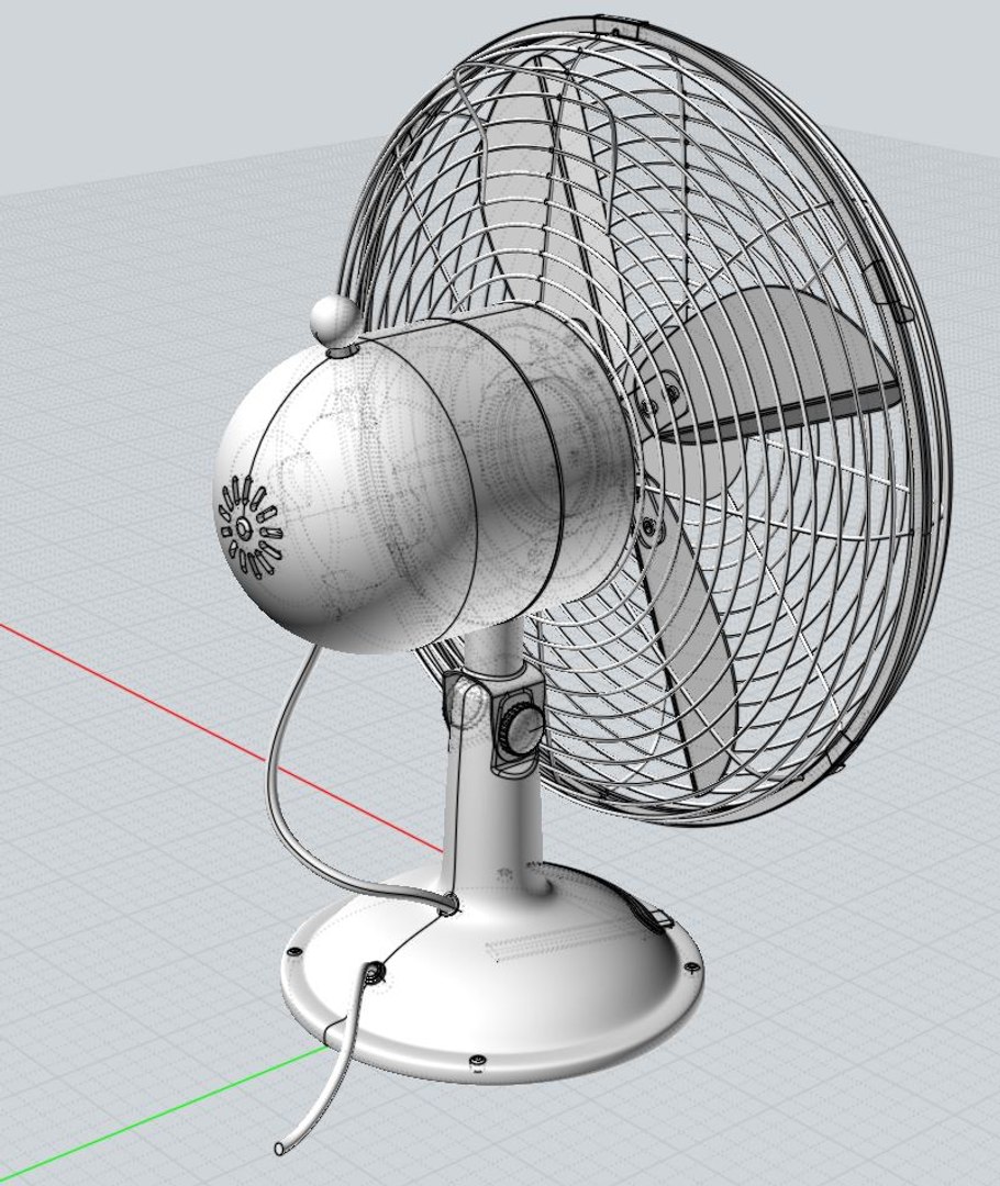 3d Photoreal Antique Electric Fan Model