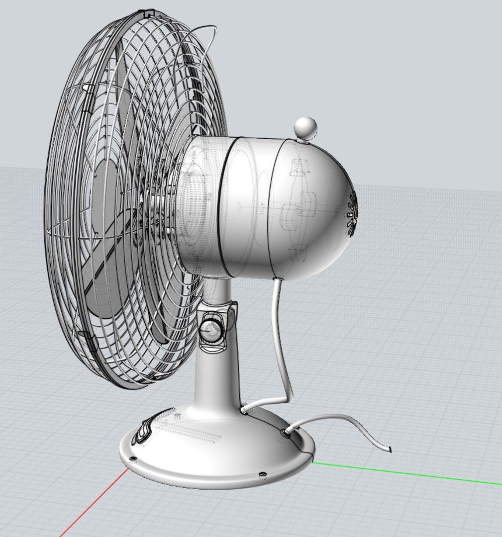 3d Photoreal Antique Electric Fan Model