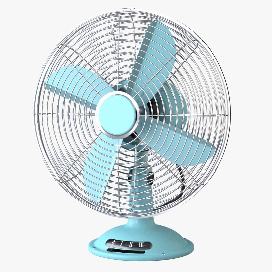 3d Photoreal Antique Electric Fan Model
