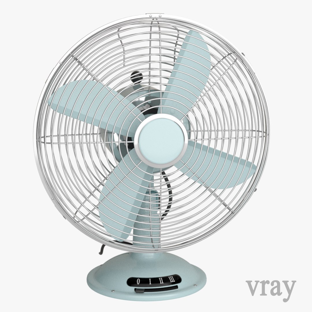 3d Photoreal Antique Electric Fan Model
