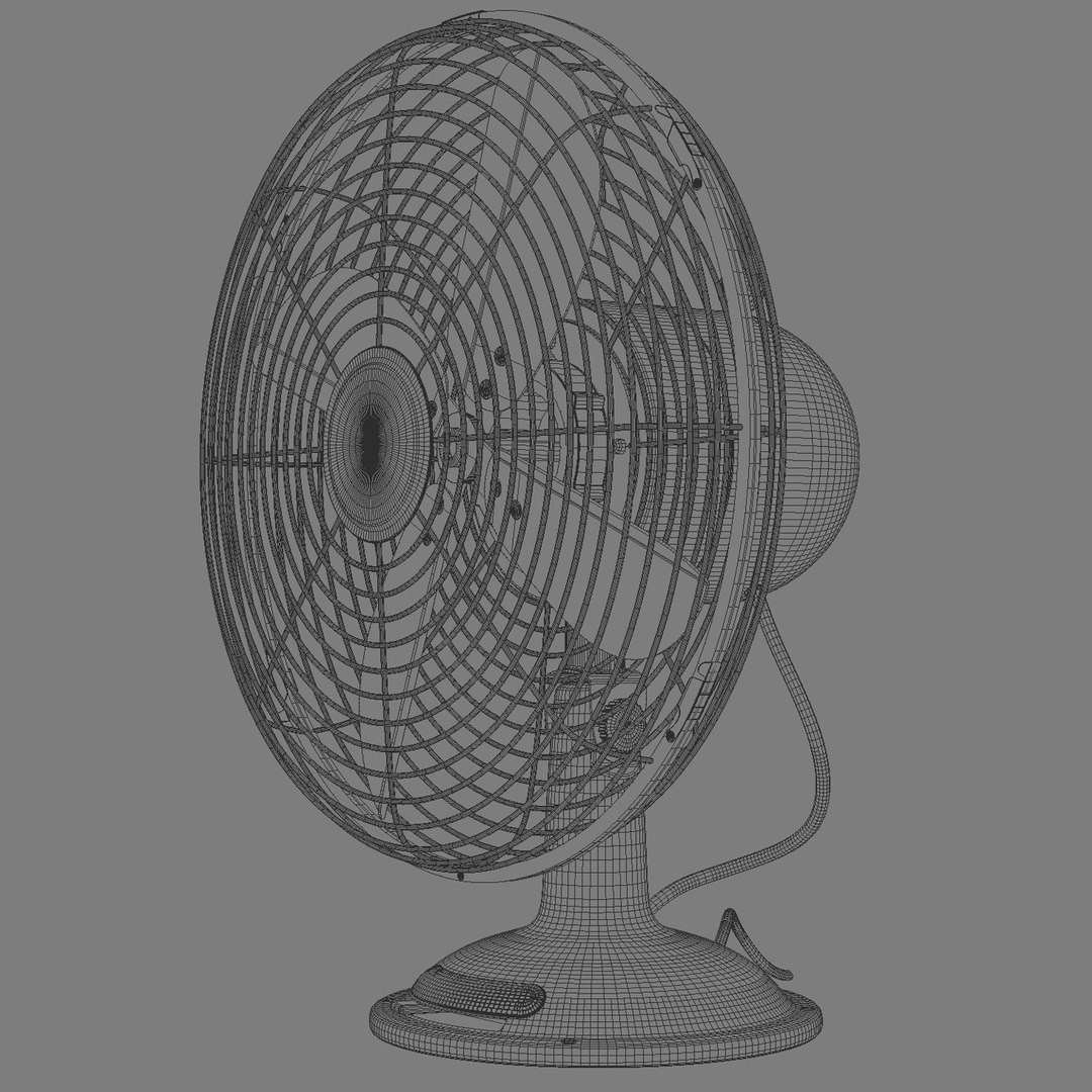 3d Photoreal Antique Electric Fan Model