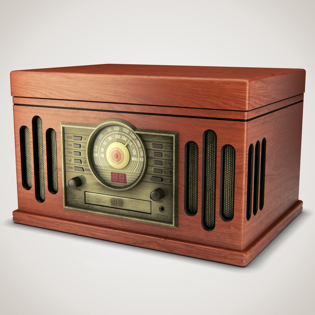 3d Vintage Record Player Model