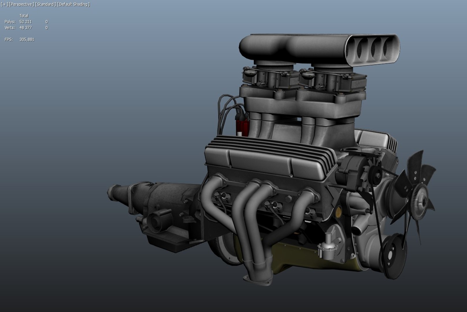 3D Vintage V8 Engine - TurboSquid 1514685