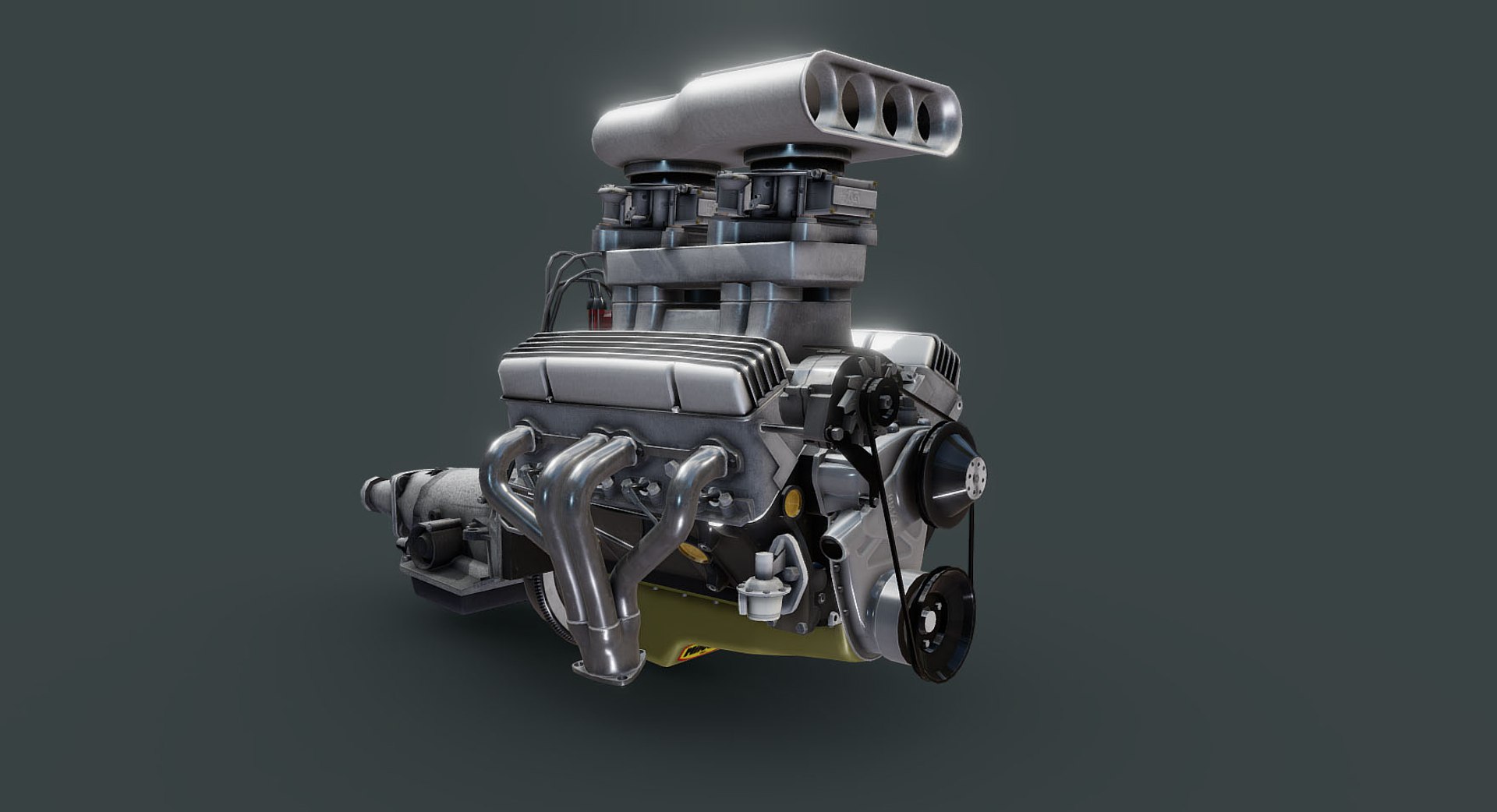 3D Vintage V8 Engine - TurboSquid 1514685
