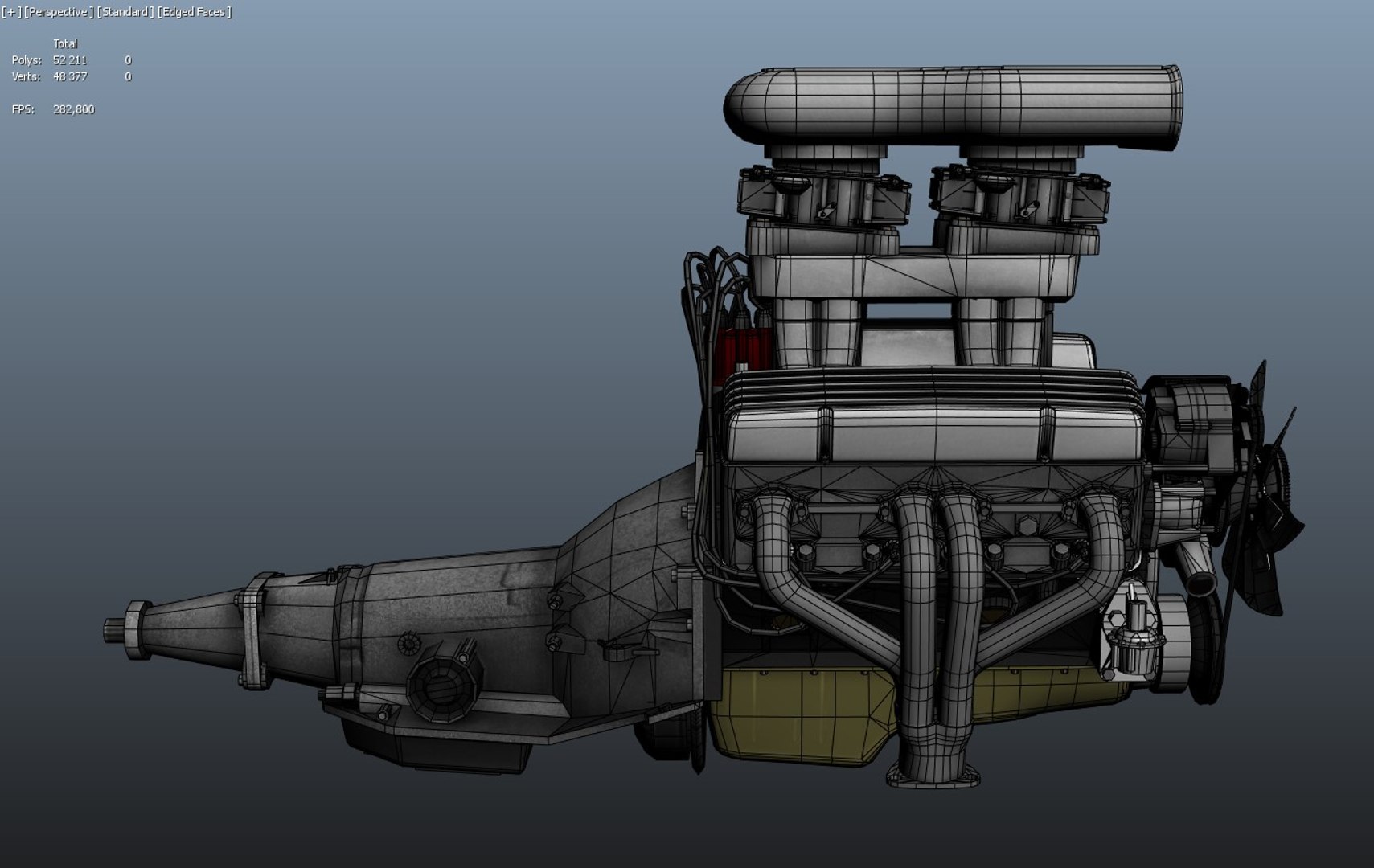 3D Vintage V8 Engine - TurboSquid 1514685