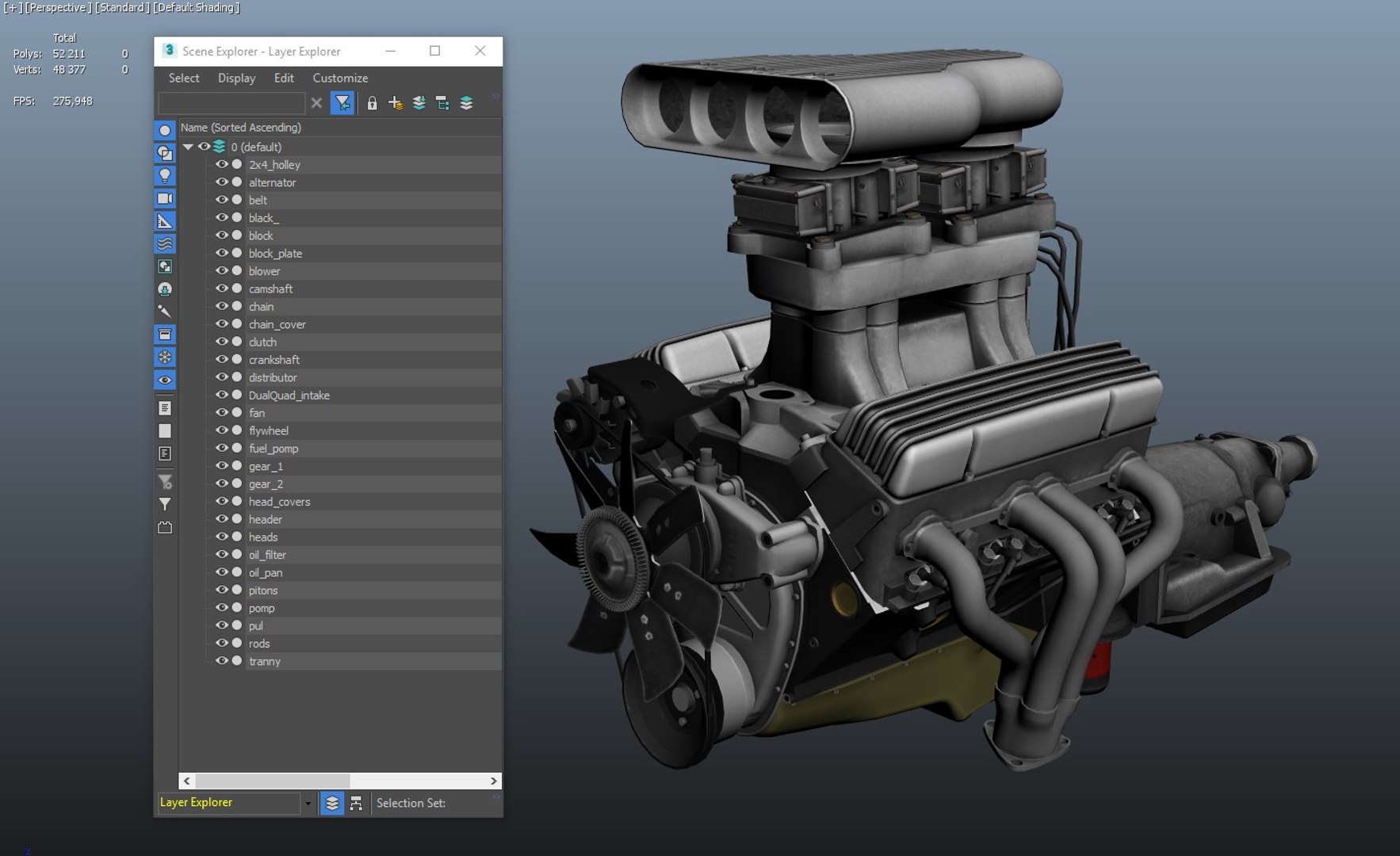 3D Vintage V8 Engine - TurboSquid 1514685