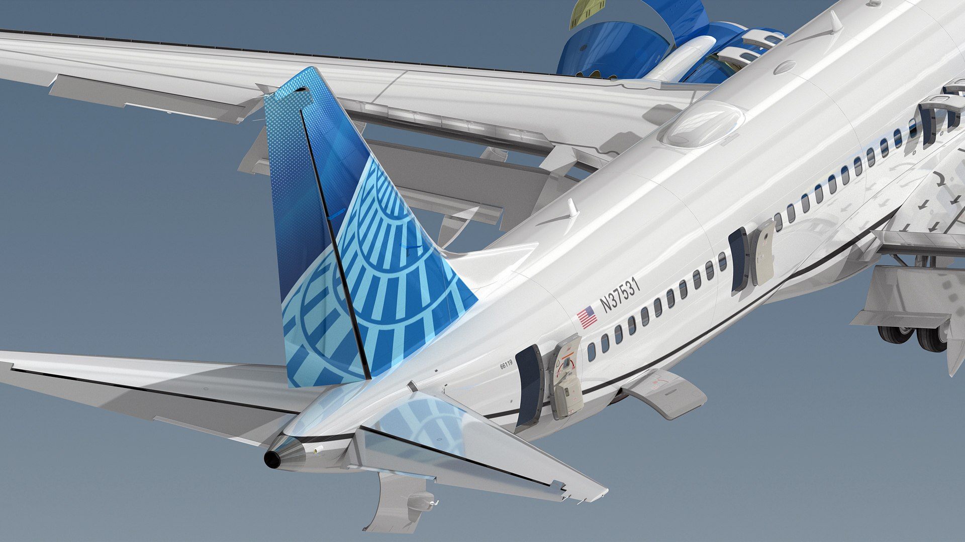 Boeing 737-9 MAX United Airlines 3D model - TurboSquid 1984269