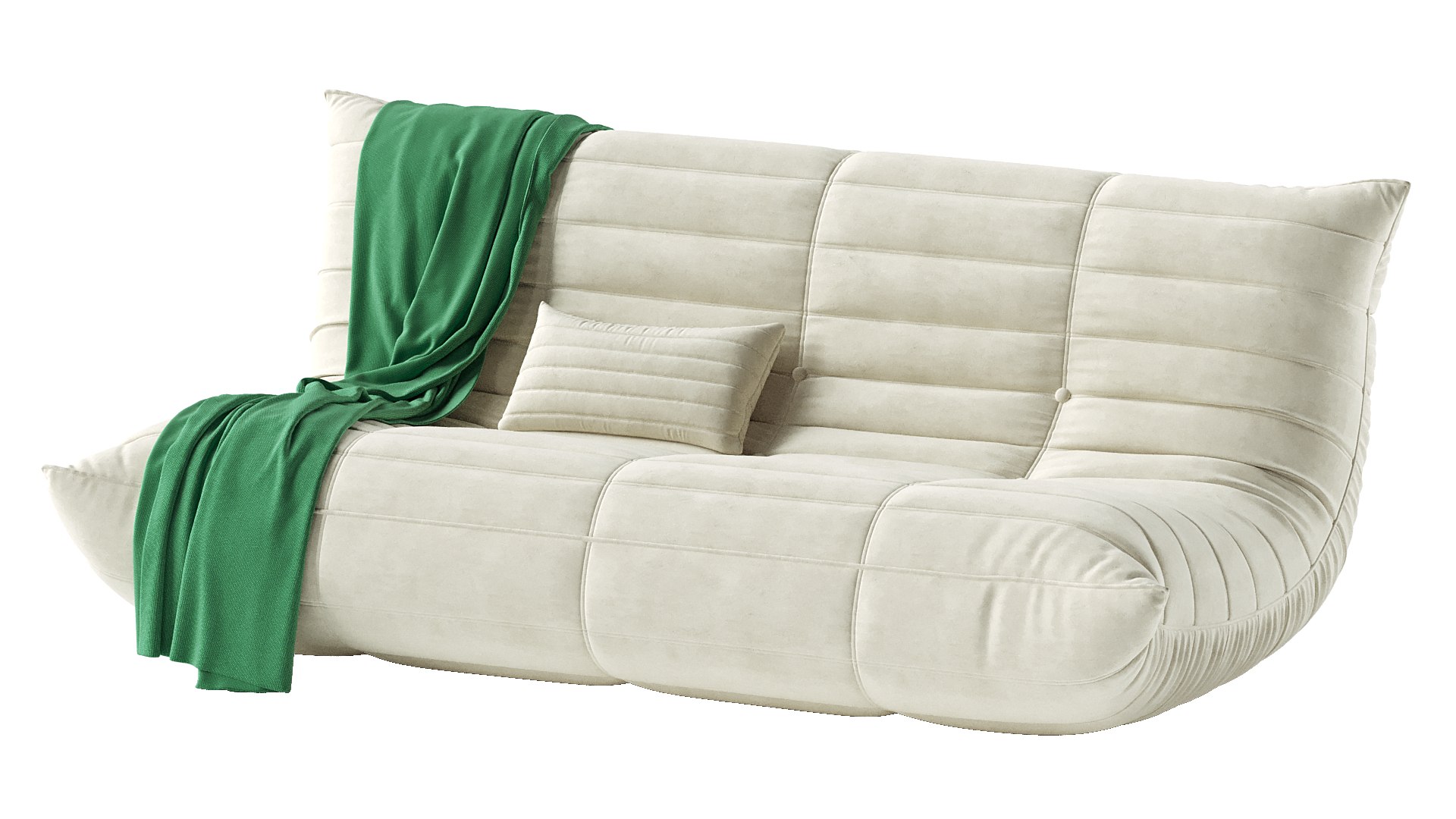 3D Model Blanchette Kail Microfiber Microsuede Armless Sofa ...