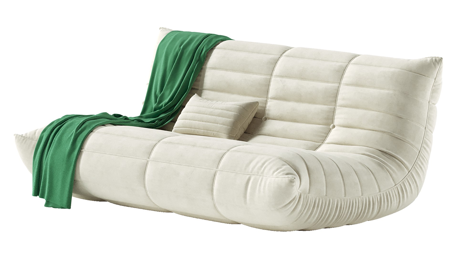 3D Model Blanchette Kail Microfiber Microsuede Armless Sofa ...