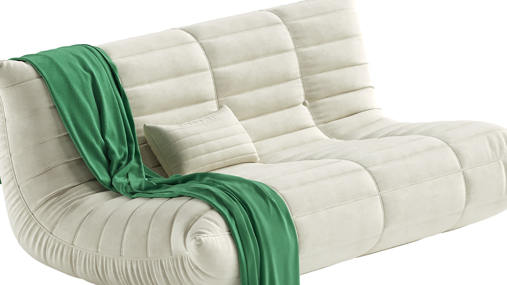 3D Model Blanchette Kail Microfiber Microsuede Armless Sofa ...