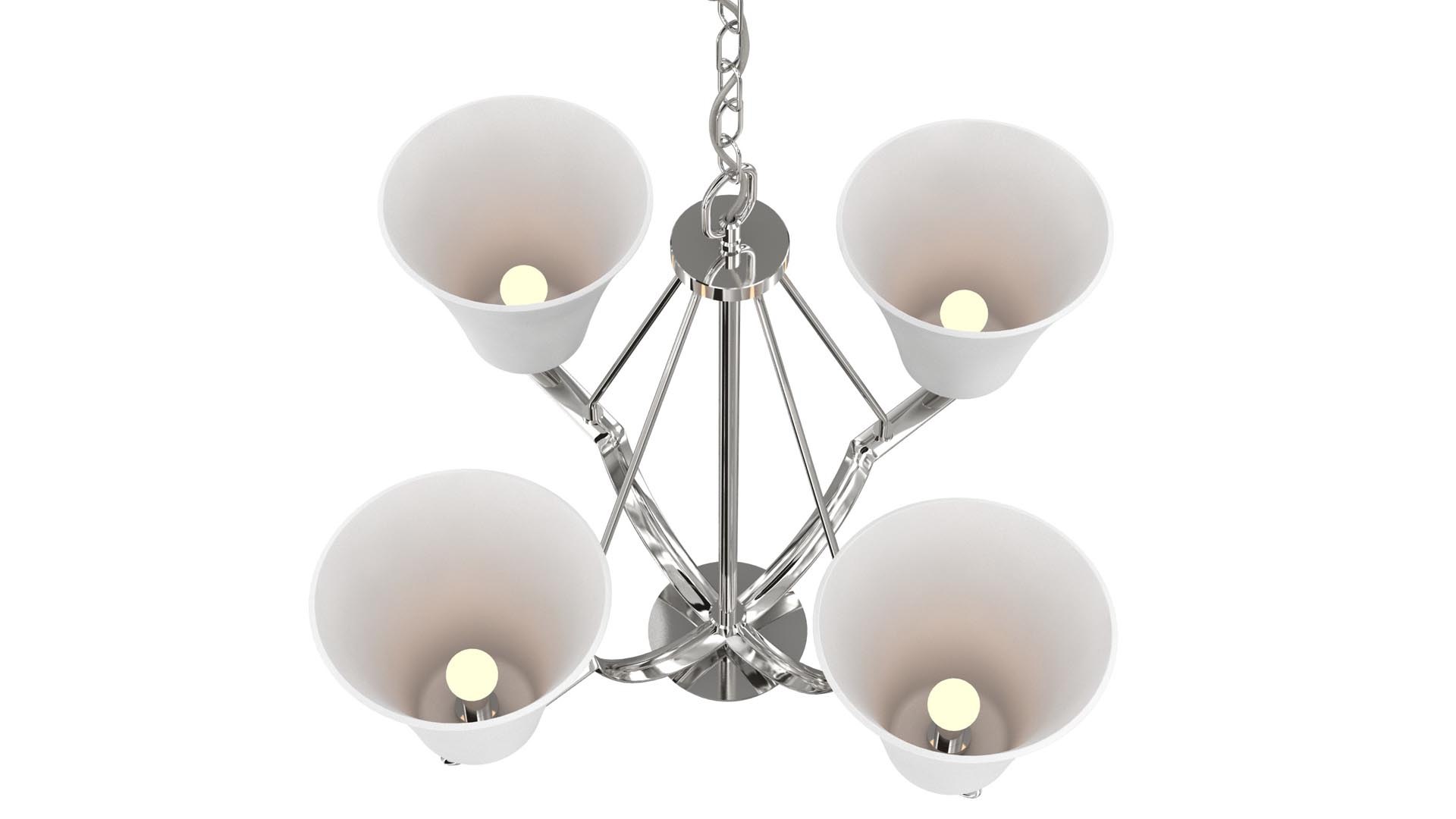 Bravo Collection Four-Light Brushed Nickel Etched Glass Modern ...