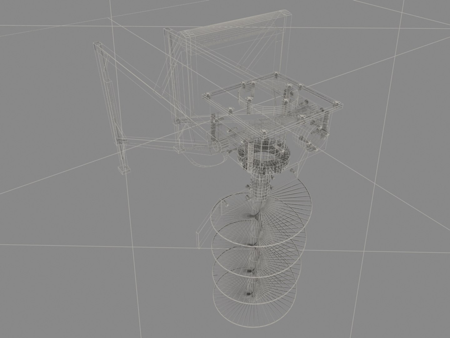 Agricultural Ground Drilling 3d Model