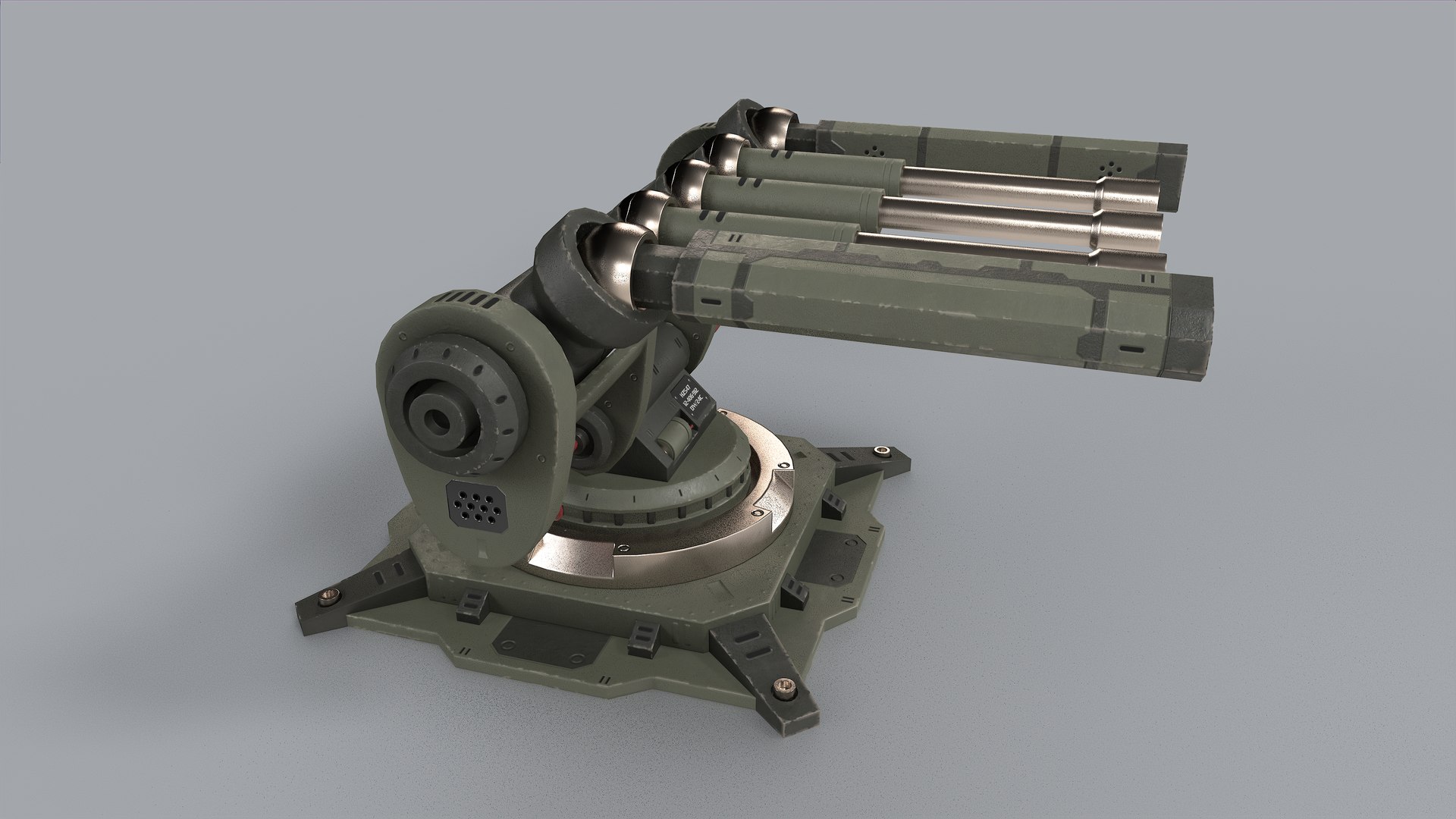3D Lowpoly Scifi Turret Rigged In Maya Model - TurboSquid 2314654