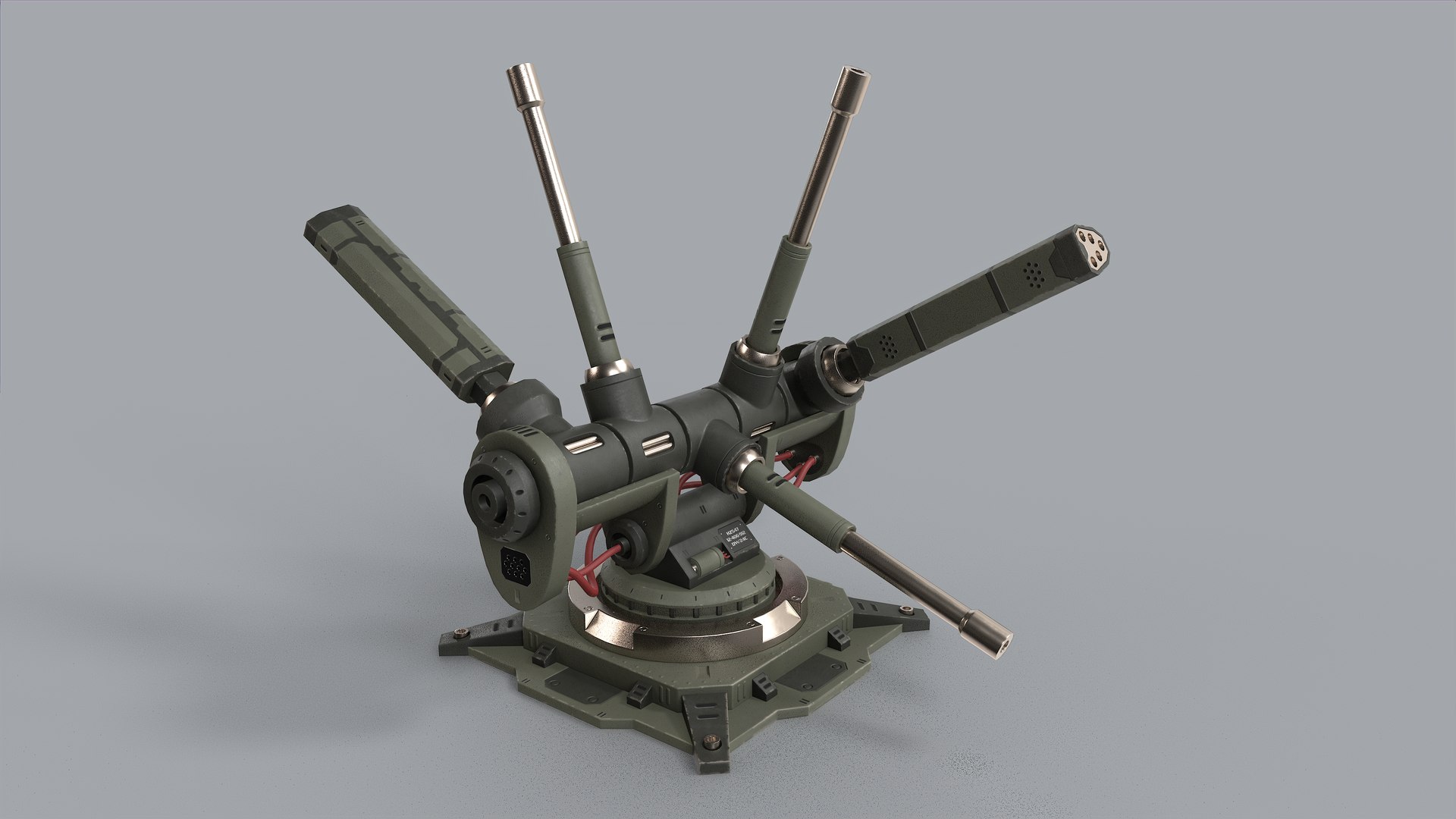 3D Lowpoly Scifi Turret Rigged In Maya Model - TurboSquid 2314654