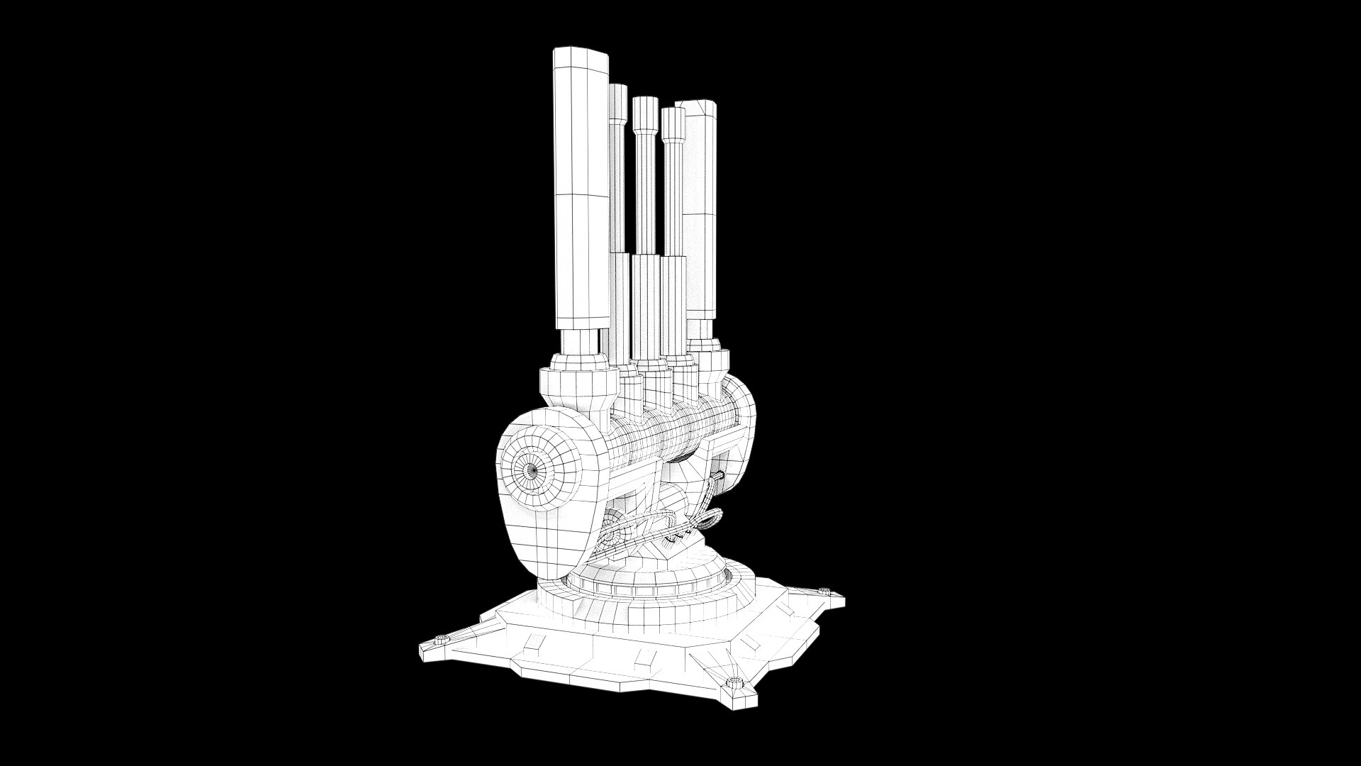3D Lowpoly Scifi Turret Rigged In Maya Model - TurboSquid 2314654