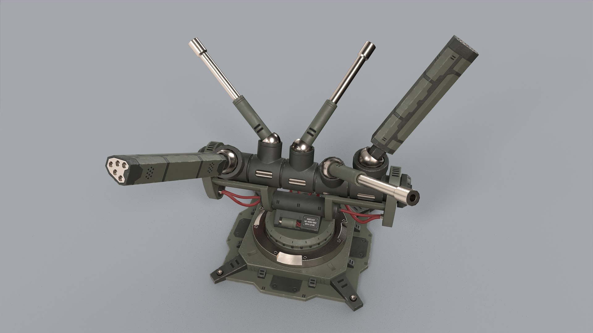 3D Lowpoly Scifi Turret Rigged In Maya Model - TurboSquid 2314654