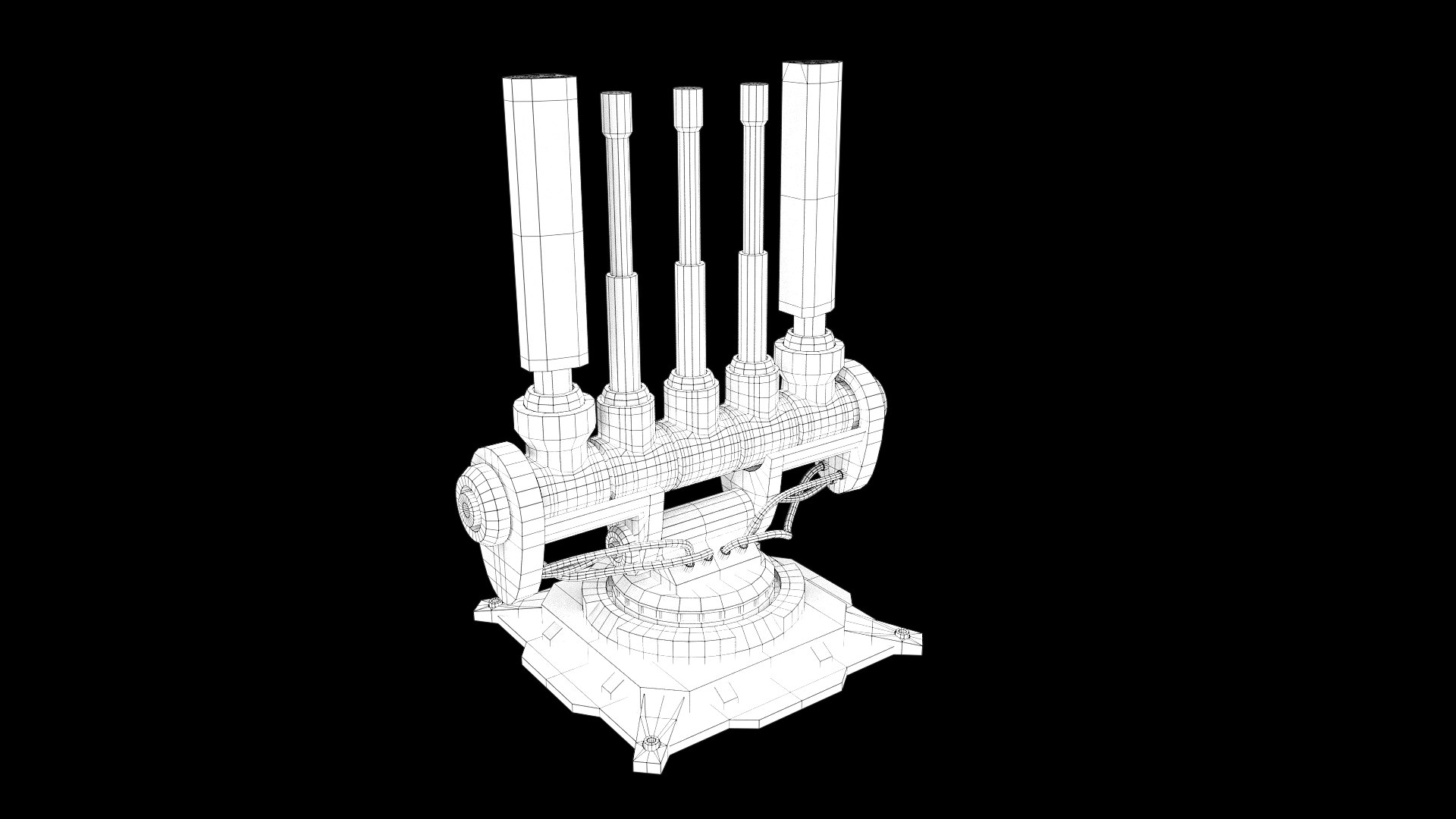 3D Lowpoly Scifi Turret Rigged In Maya Model - TurboSquid 2314654