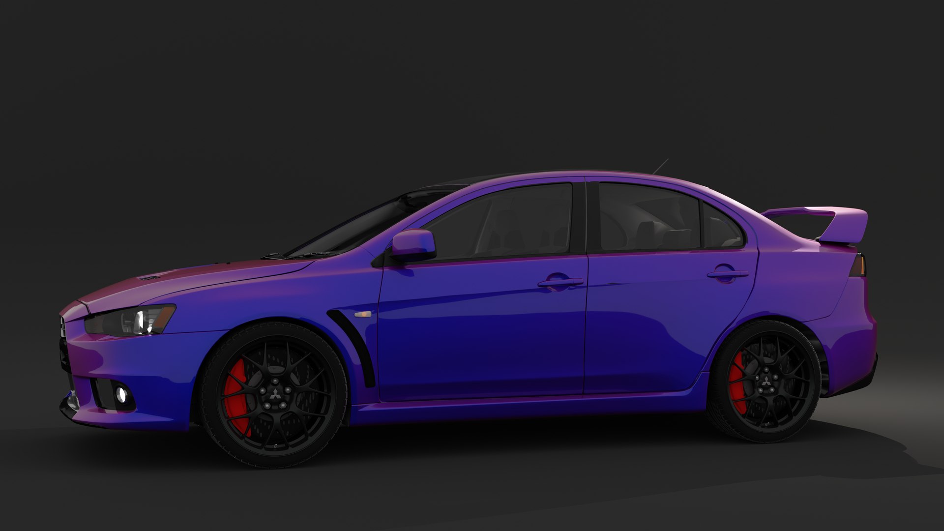 Mitsubishi Lancer Evolution X - Pearlescent Purple And Blue Model ...