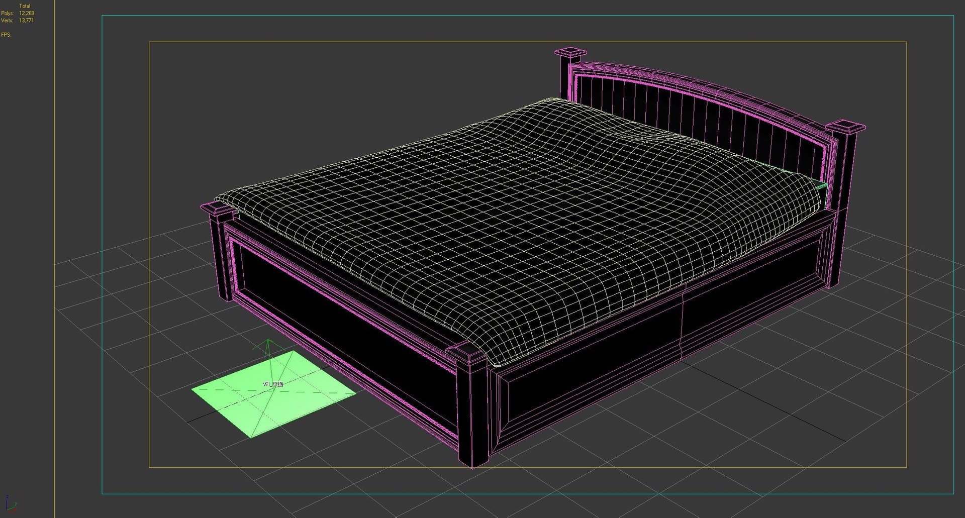 3D Bed Furnishings Model - TurboSquid 1674444