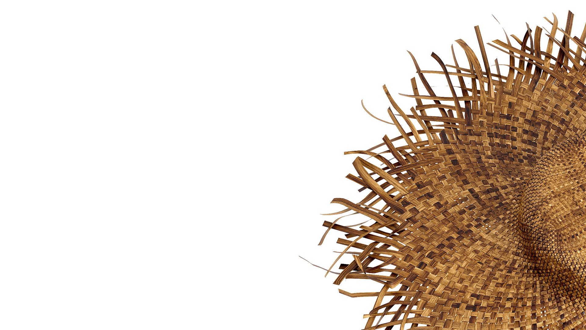 3D Balinese Straw Wicker Hat Bamboo Woven Wall Decoration Boho ...