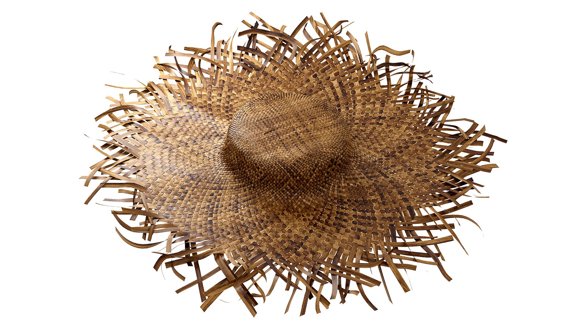 3D Balinese Straw Wicker Hat Bamboo Woven Wall Decoration Boho ...
