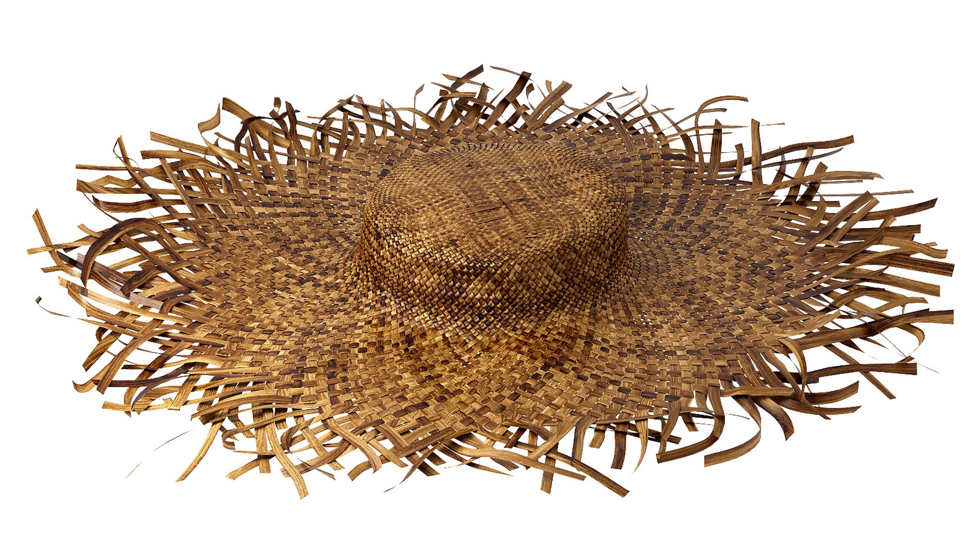 3D Balinese Straw Wicker Hat Bamboo Woven Wall Decoration Boho ...