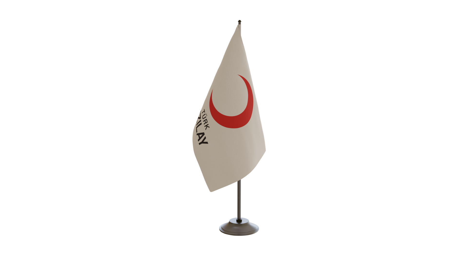 3D Model Table Flag Turkish Red Crescent - TurboSquid 2034067